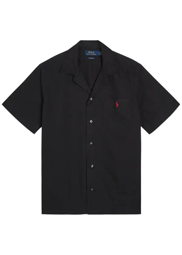Polo Ralph Lauren Logo-embroidered Cotton Shirt - Black