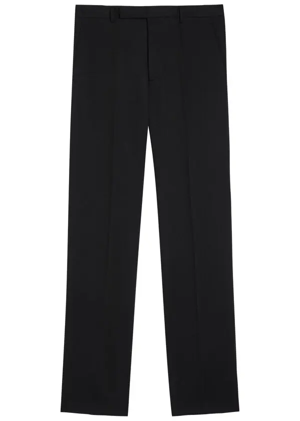 Rick Owens Dietrich Straight-leg Wool Trousers - Black