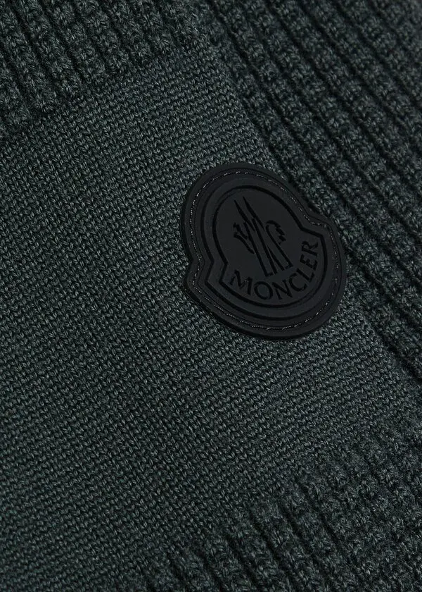 Moncler Logo Waffle-knit Wool Jumper
