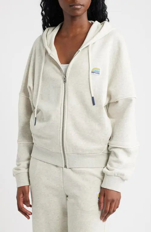 Rip Curl Surf Side Full Zip Hoodie - Grey Marle