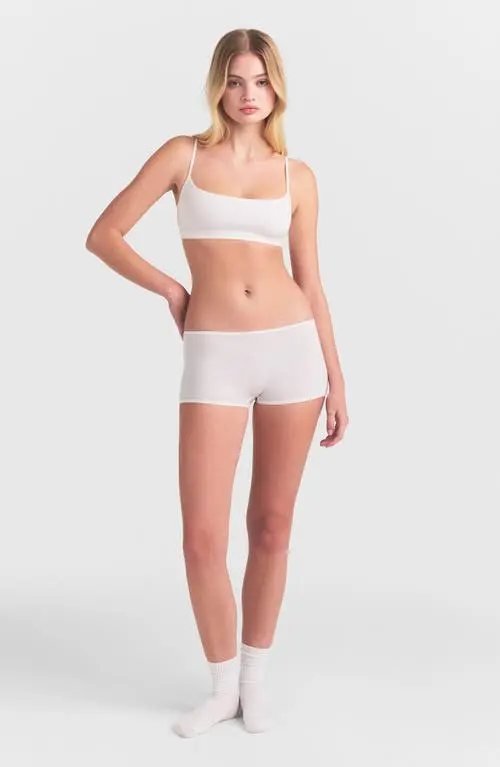SKIMS Everyday Cotton Boyshorts - Snow