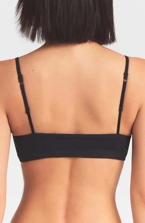 SKIMS Everyday Cotton Scoop Bralette - Onyx