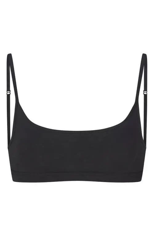 SKIMS Everyday Cotton Scoop Bralette - Onyx