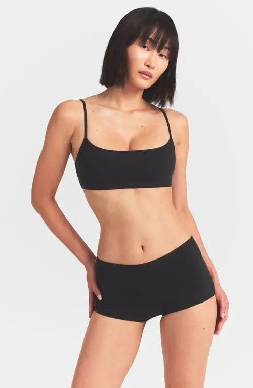 SKIMS Everyday Cotton Scoop Bralette - Onyx