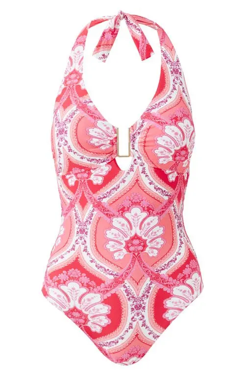 Melissa Odabash Tampa Halter One-piece Swimsuit - Ornate