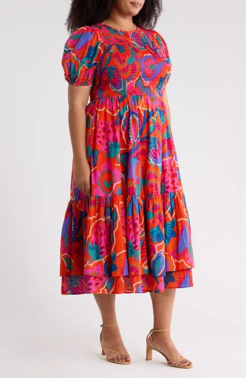 SUGARLIPS Smocked Midi Dress