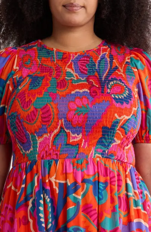 SUGARLIPS Smocked Midi Dress