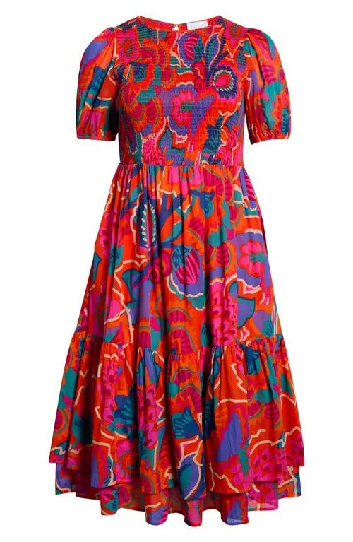 SUGARLIPS Smocked Midi Dress