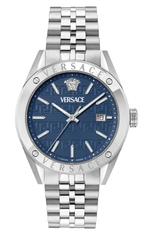 Versace Athletic Bracelet Watch - Stainless Steel/blue