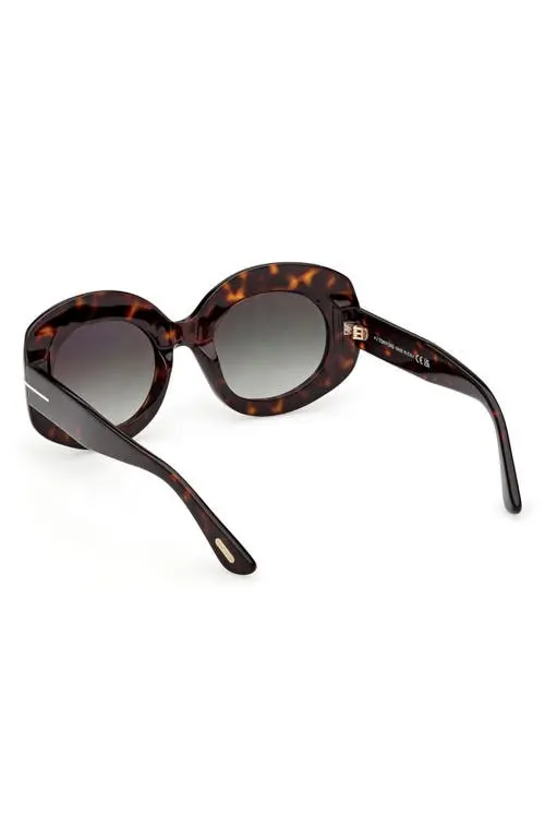 TOM FORD Claudette 51mm Round Sunglasses
