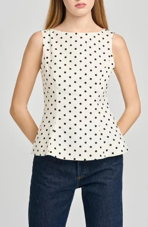 WAYF Arielle Polka Dot Top
