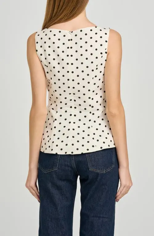 WAYF Arielle Polka Dot Top