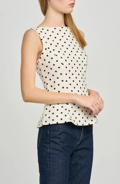 WAYF Arielle Polka Dot Top