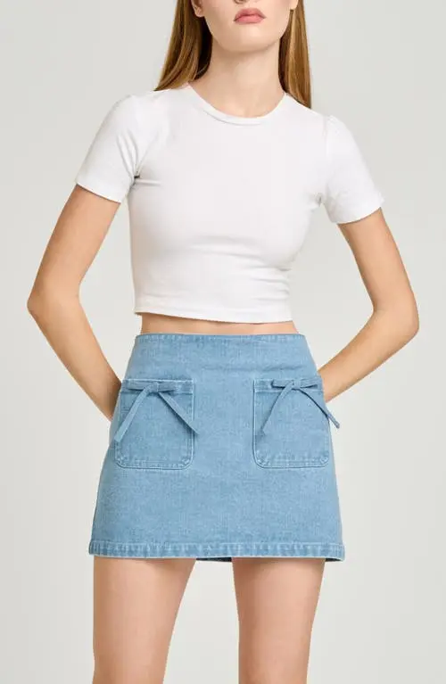 WAYF Dehlia Denim Miniskirt