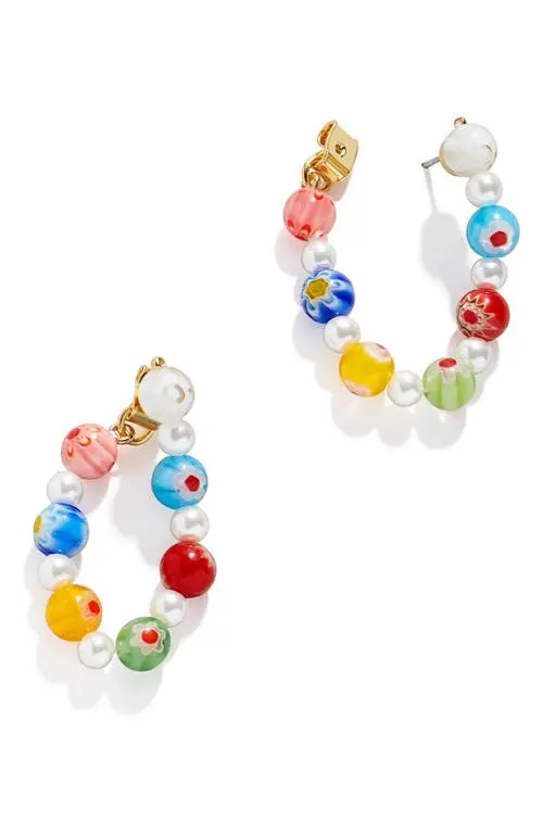 Baublebar Millefiori Beaded Hoop Earrings