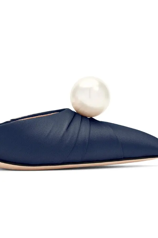 Sachin & Babi Vanderbilt Kitten Heel With Pearl Embellishment - Midnight