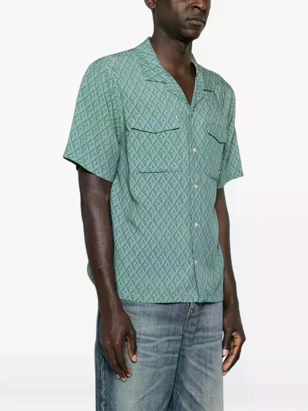 Moose Knuckles The Bay Buttoned Patterned Shirt - Green