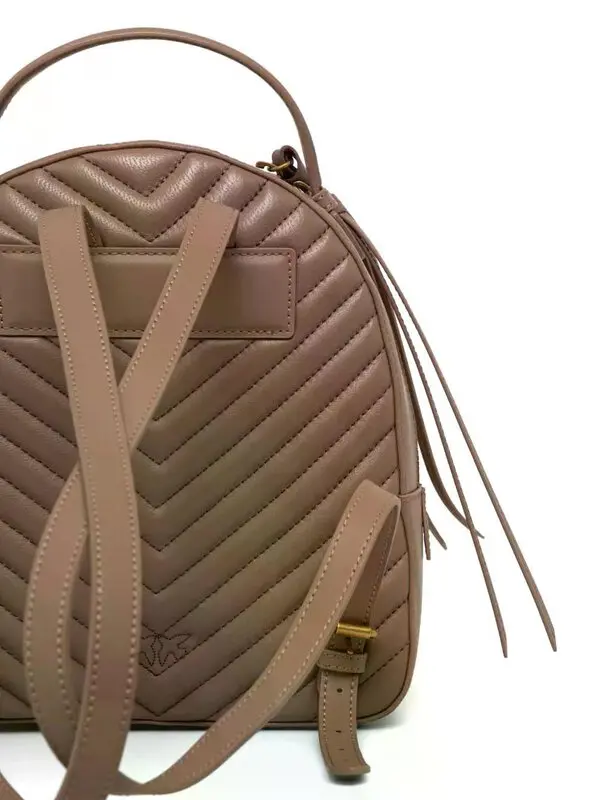 Pinko Love Chevron Backpack - Brown