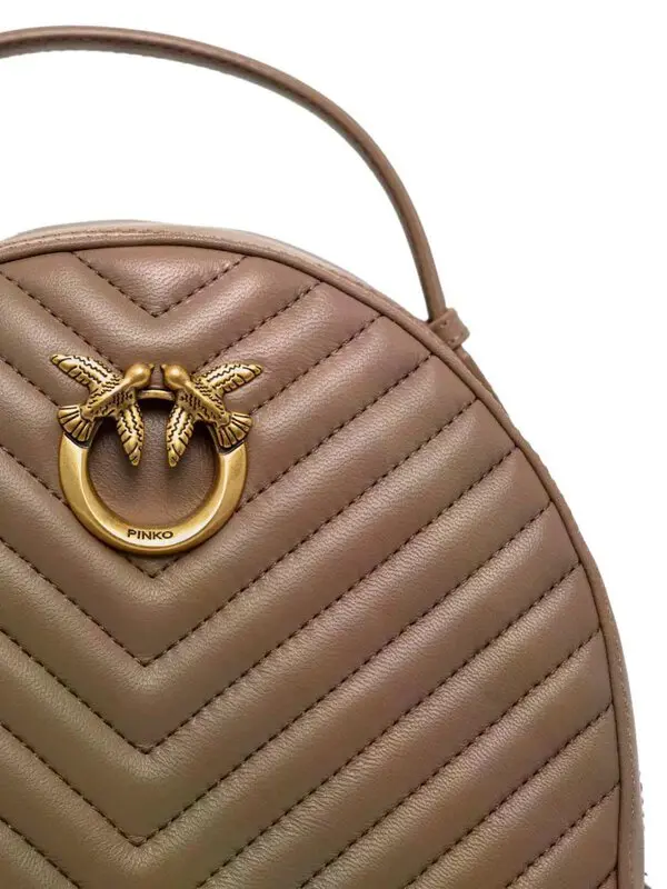 Pinko Love Chevron Backpack - Brown