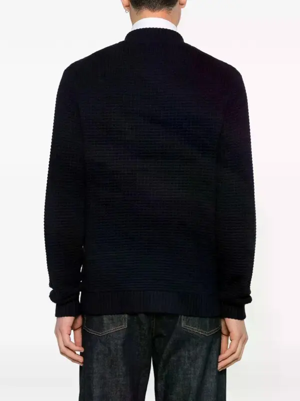 Eric Bompard Waffle-knit Zipped Cardigan