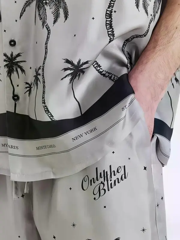 ONLY THE BLIND Palm Tree Print Shorts