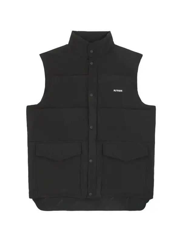 IUTER Button-up Puff Vest - Black