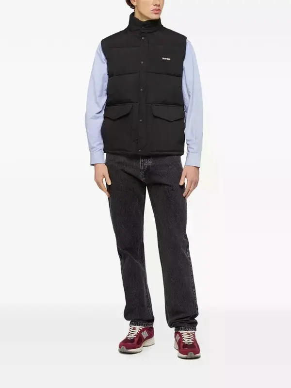 IUTER Button-up Puff Vest - Black