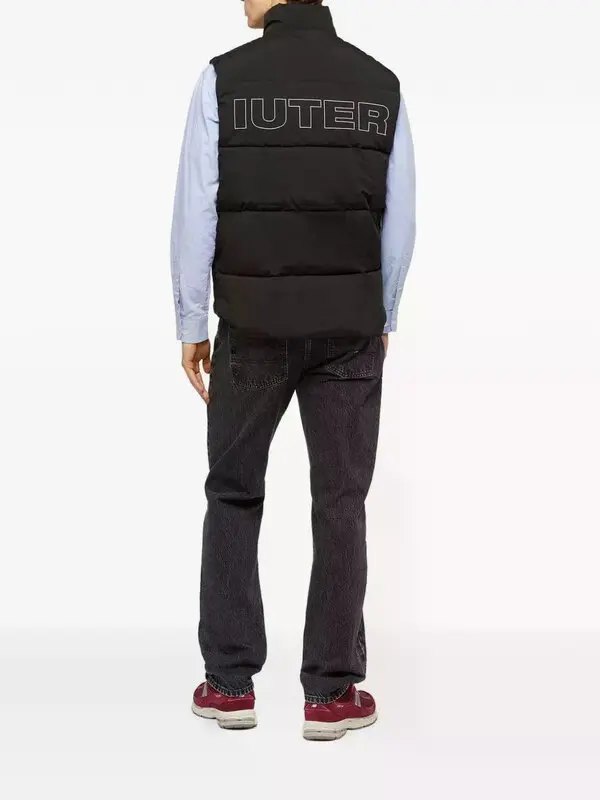 IUTER Button-up Puff Vest - Black