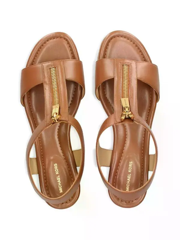 Michael Kors Berkley Zip Leather Sandals