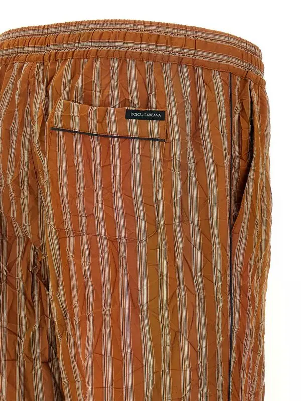 Dolce & Gabbana Striped Drawstring Trousers