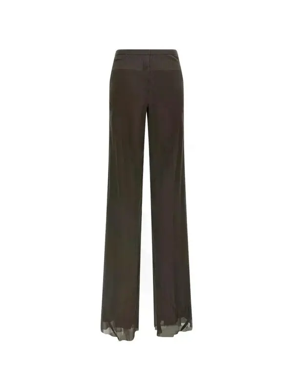 Rick Owens Bias Silk Trousers - Brown