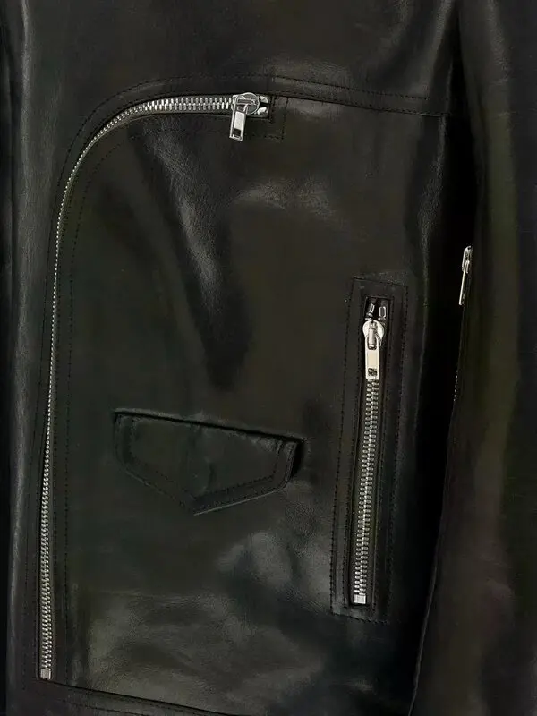 Rick Owens Leather Biker Jacket