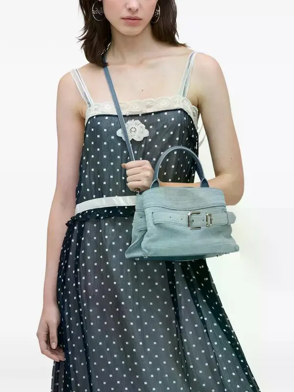 Marc Jacobs The Suede Croc Dakota Tote Bag - Blue