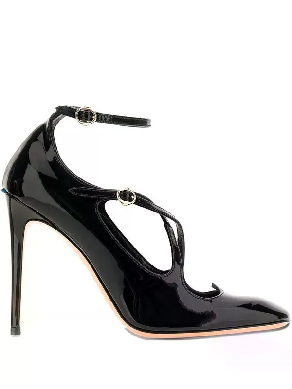 A.BOCCA 90mm T-strap Leather Pumps