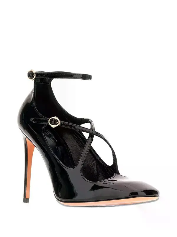 A.BOCCA 90mm T-strap Leather Pumps
