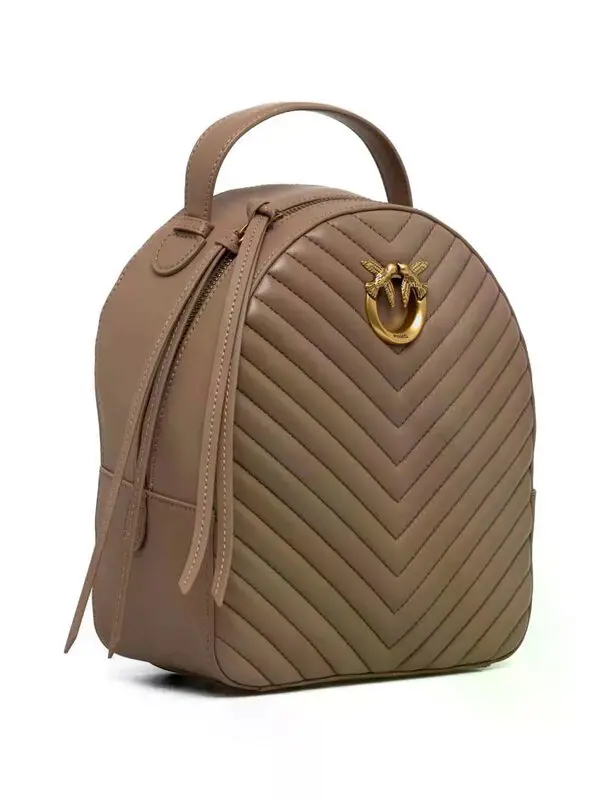 Pinko Love Chevron Backpack - Brown