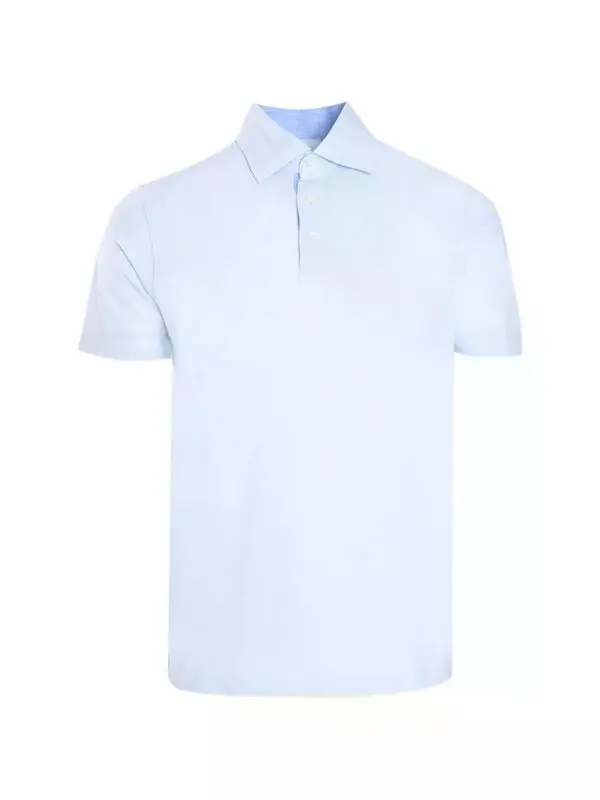 LUIGI BORRELLI Short-sleeve Polo Shirt - Blue