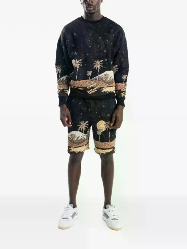 ONLY THE BLIND Cotton Landscape Design Sweatshirt