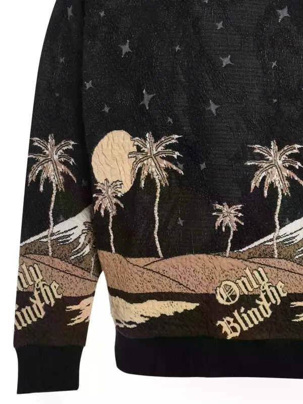 ONLY THE BLIND Cotton Landscape Design Sweatshirt