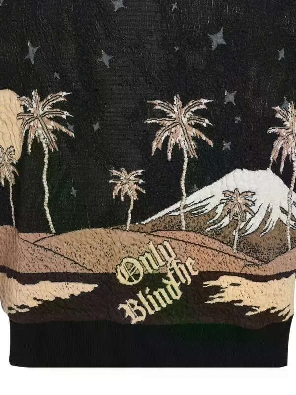ONLY THE BLIND Cotton Landscape Design Sweatshirt