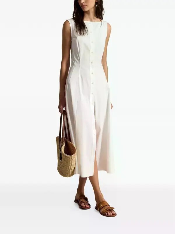 Polo Ralph Lauren Button-up Midi Dress - White