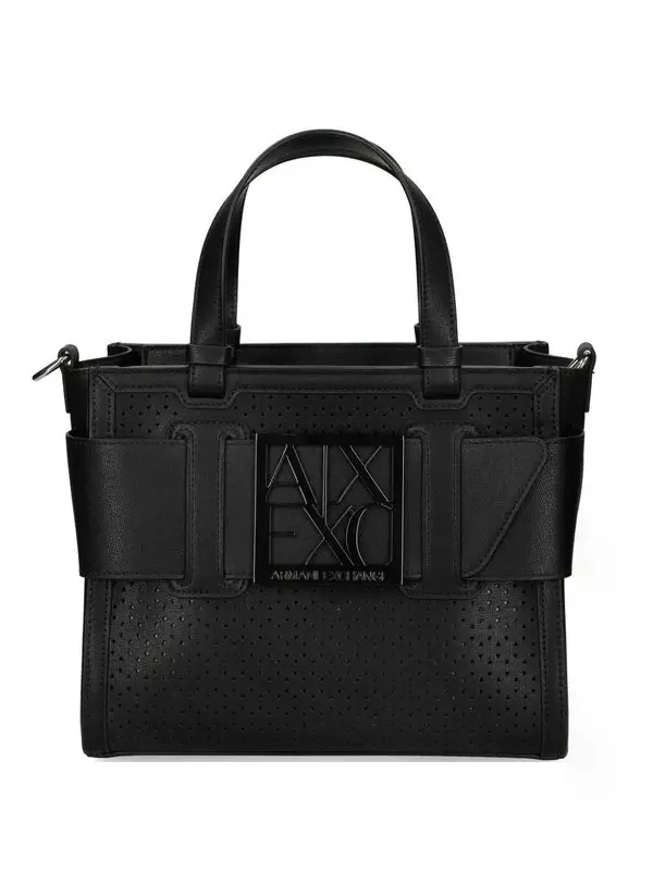 Armani Exchange Logo Perforated Tote