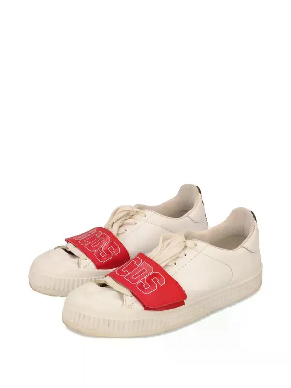 Gcds Stripe Strap Leather Sneakers