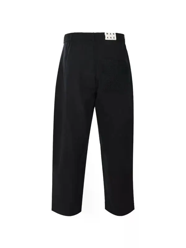 Marané Embroidered-pocket Trousers - Black