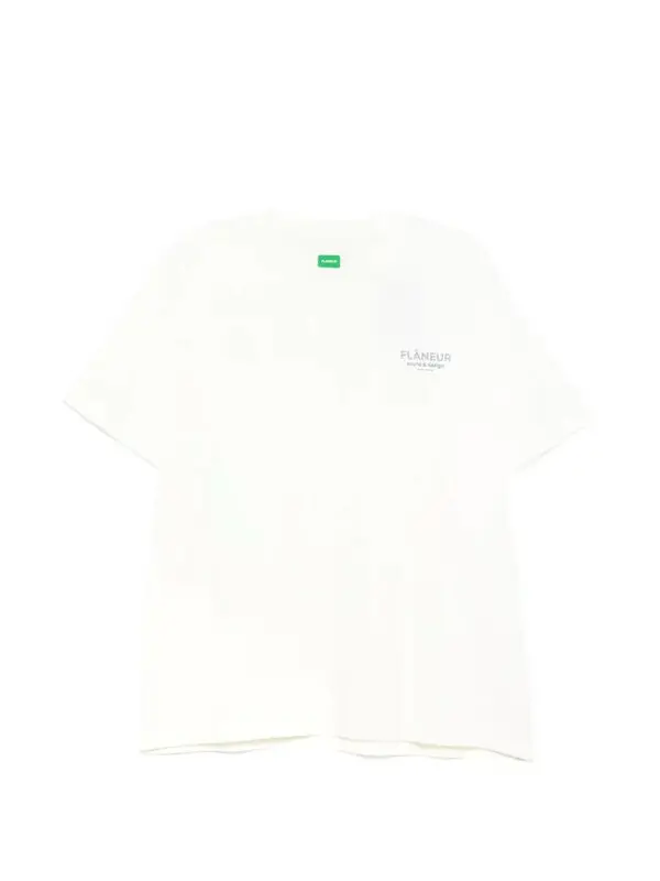 FLANEUR Logo-detail T-shirt - Neutrals