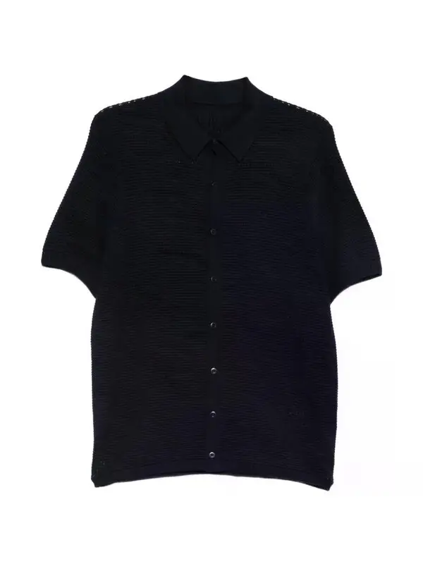Eric Bompard Waffle-knit Buttoned Shirt