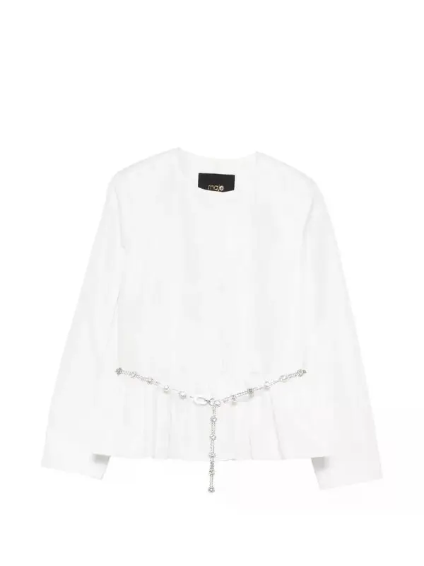 Maje Embellished Peplum-hem Jacket