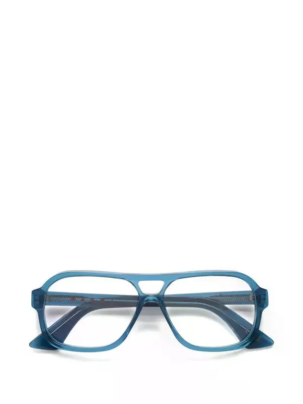 Marni X Retrosuperfuture Moziqui Pilot-frame Glasses - Blue