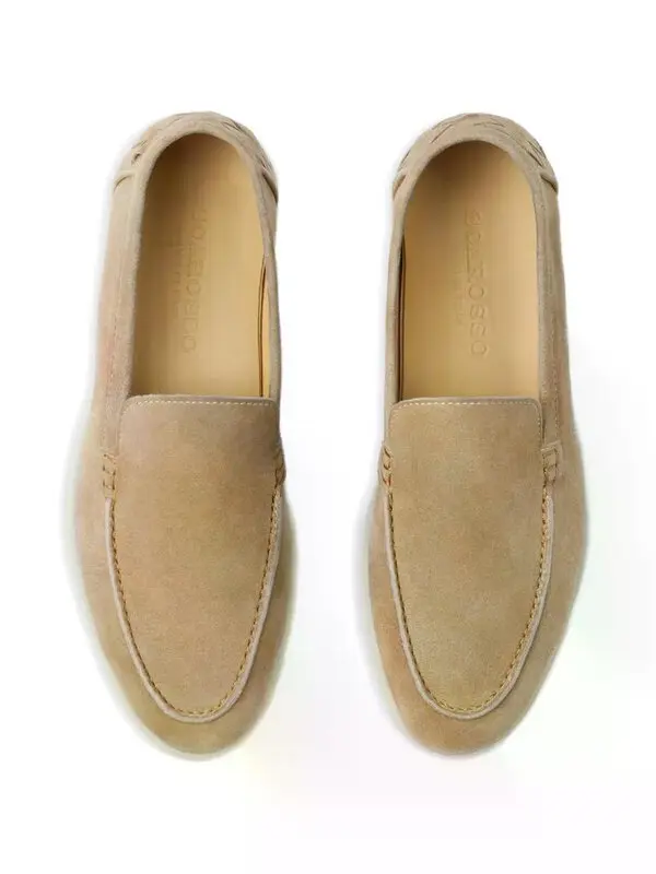 SCAROSSO Ludovica Suede Loafers - Neutrals