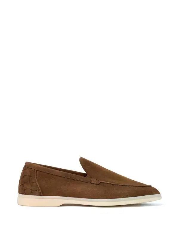 SCAROSSO Ludovico Suede Loafers - Brown